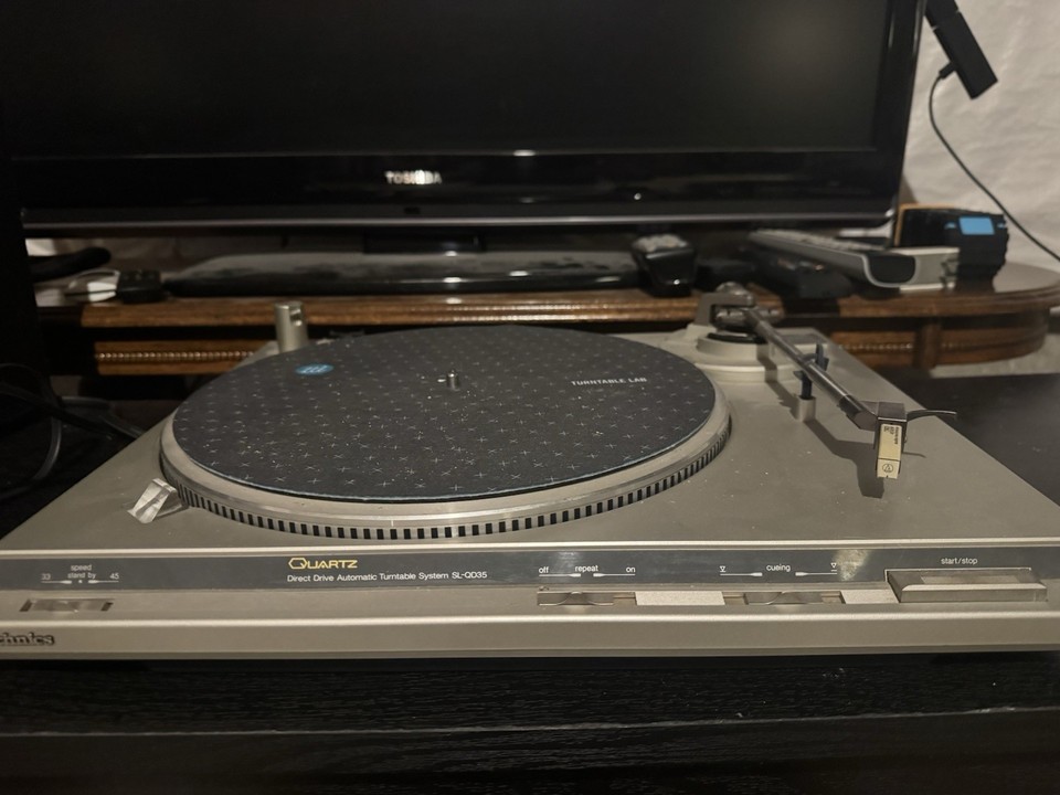 Technics Quartz SL-QD35 Turntable Audio Technica Stylus Plays Perfect ...