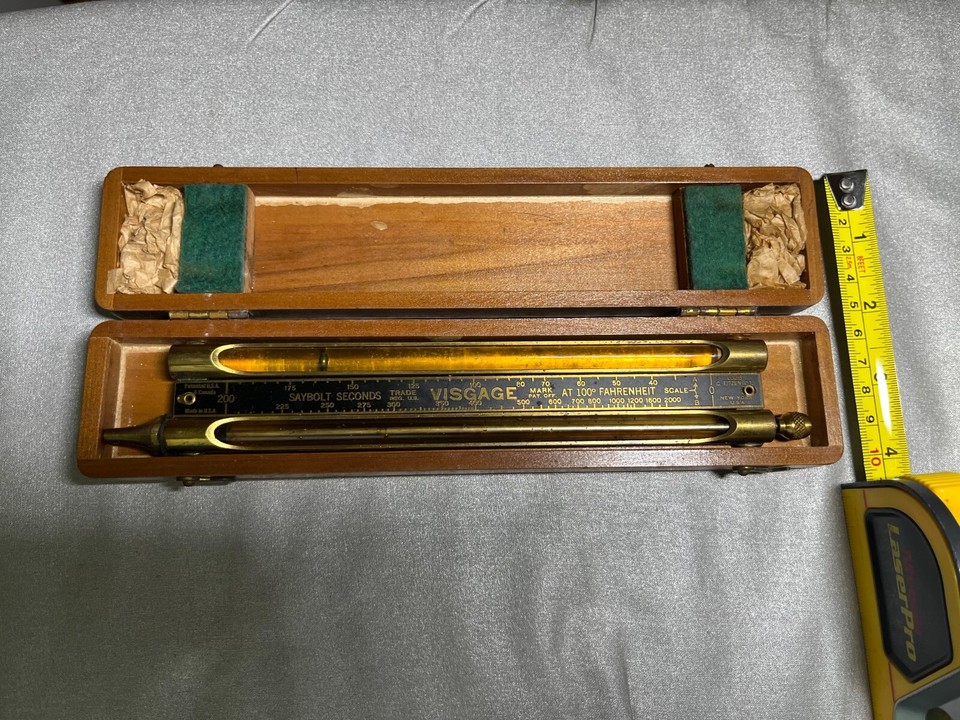 LOUIS C. EITZEN CO. VISGAGE POCKET VISCOSITY COMPARATOR EMIL GREINER CO ...