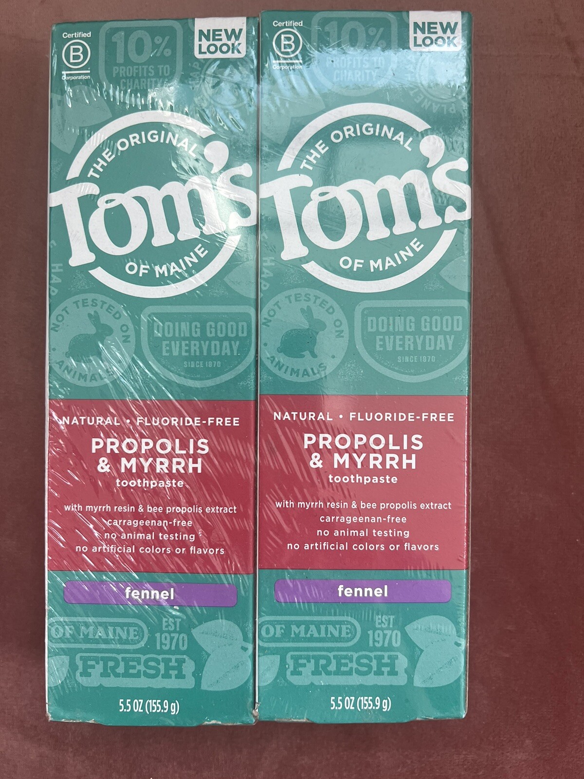 Tom's of Maine Fluoride-Free Propolis & Myrrh Fennel Toothpaste 2-pack ...