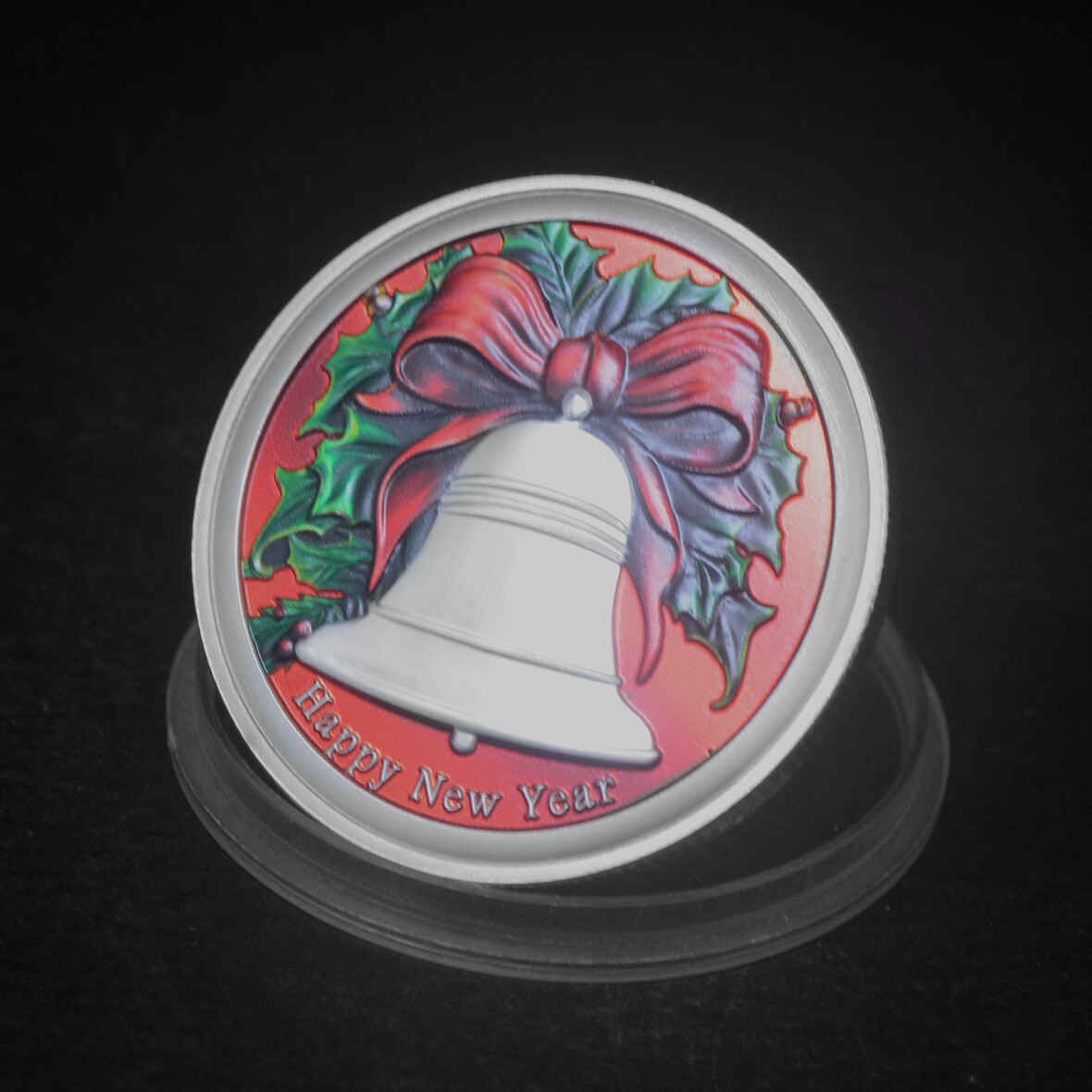 10pcs Merry Christmas Happy New Year Coin Colorful Embossed ...