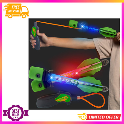 Light Up Foam Rocket Toys for Kids: Best LED Rocket Launcher Slingshot ...