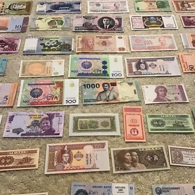 Lot Of 42 X Worldwide Banknotes. All Different Collection. Unc ...