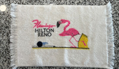 Vintage Flamingo Reno Bowling Towel Hilton | eBay