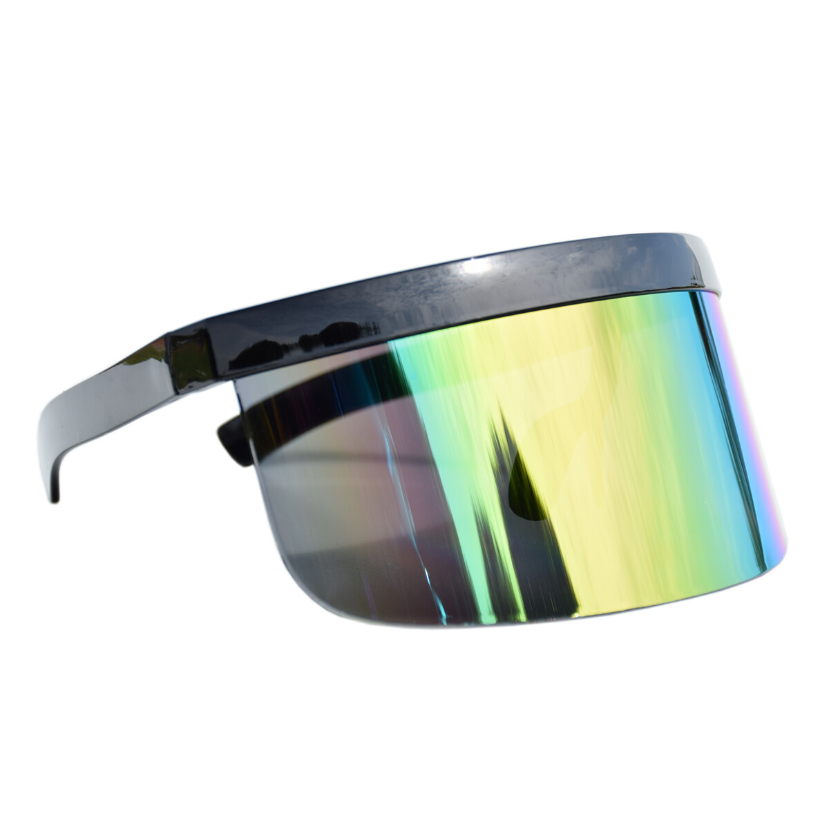 Unisex Retro Shield Visor Sunglasses Oversize Integrated Lens Fashion ...