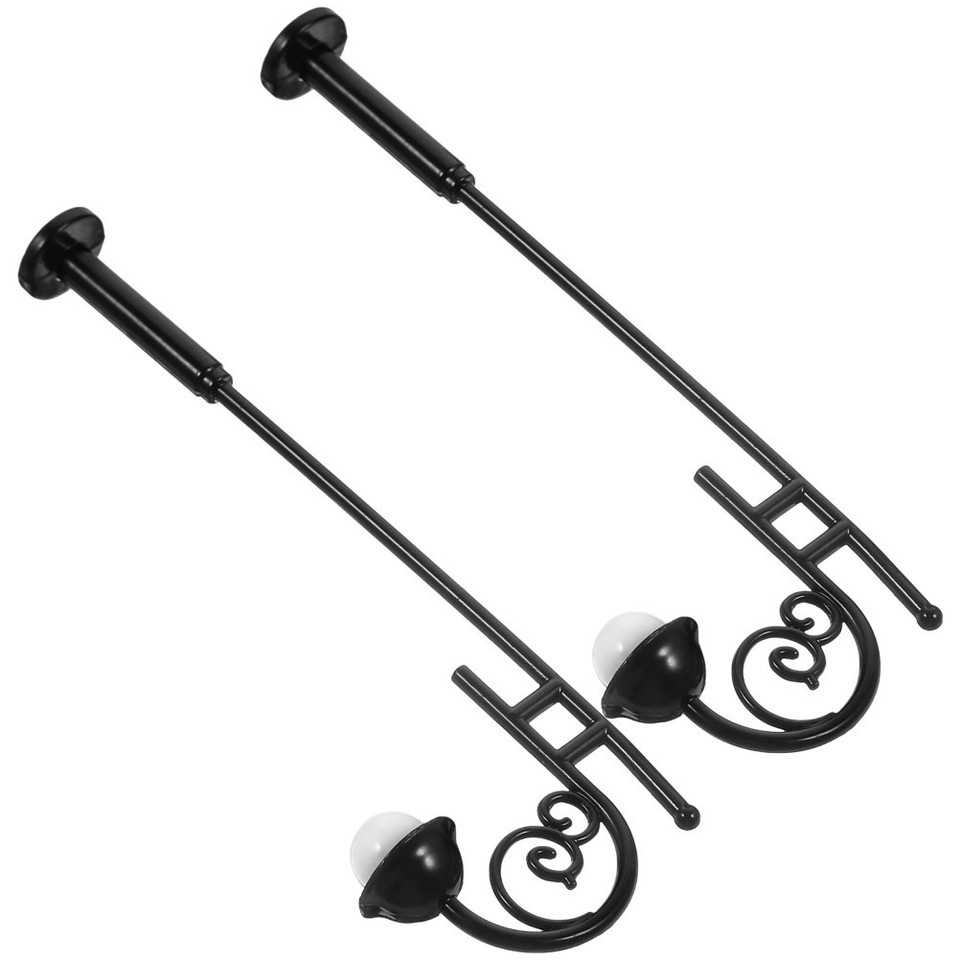 2 Pcs Mini Street Light Decor Dollhouse Lamp Post Miniature Lights ...