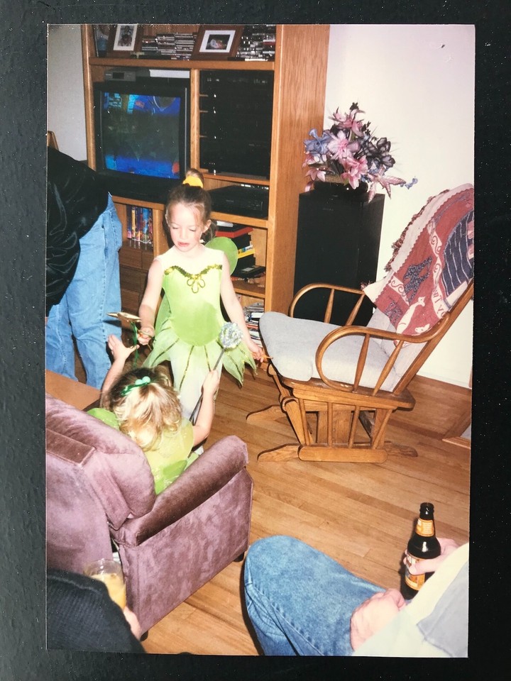 Little Girls Fairy Tinkerbell Halloween Costume Wings Tights 1996 photo ...