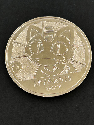 Meowth Pokemon Coin Toy Silver Japanese Very Rare Nintendo Collection ...