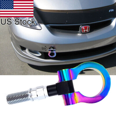 For Honda FIT 2009-2013 JDM Bumper NEO Track Racing Style Aluminum Tow ...