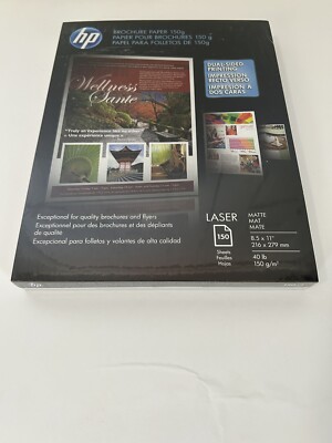 HP Color Laser Brochure Paper Q6543A 40lb/150G 150 Sheets | eBay