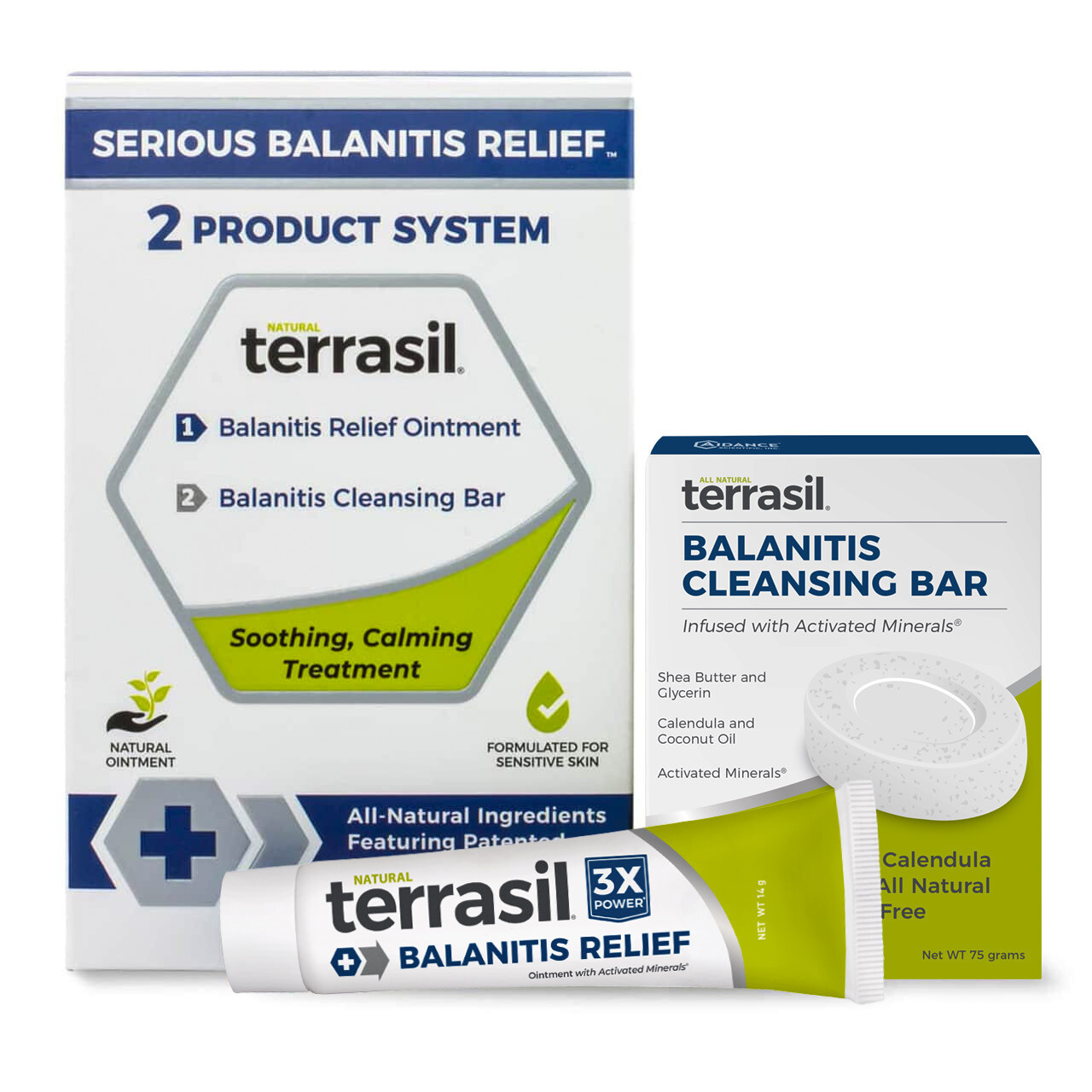 Balanitis 2-Product System by Terrasil – Cleansing Soap and Healing ...