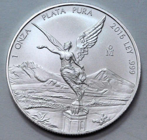 2016 1 Oz Onza Ley 999 SILVER MEXICO Libertad Plata Pura Coin Round No ...