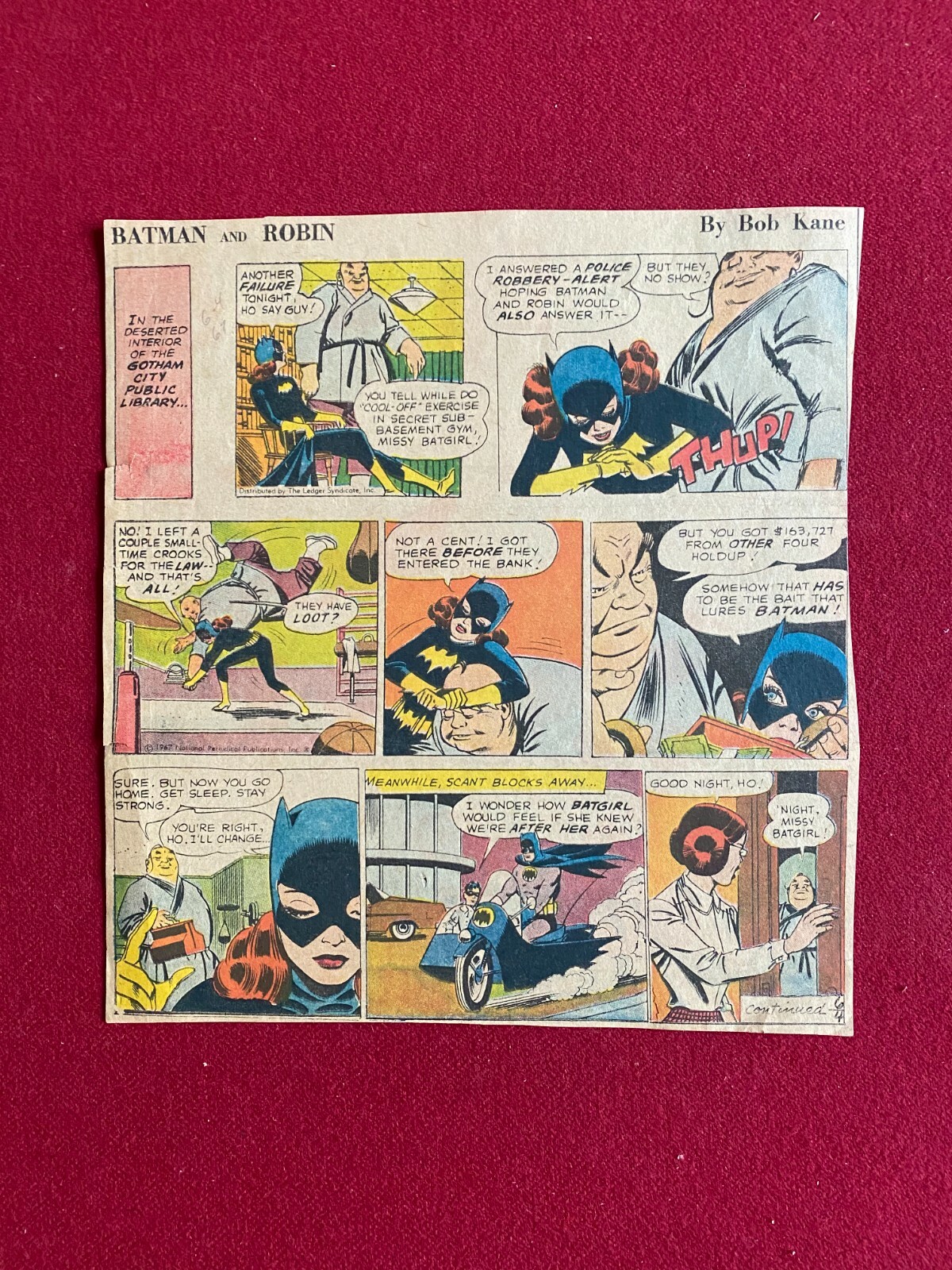 1967, BATMAN, Sunday Comic Strip (Scarce / Vintage) Bob Kane (BATGIRL ...