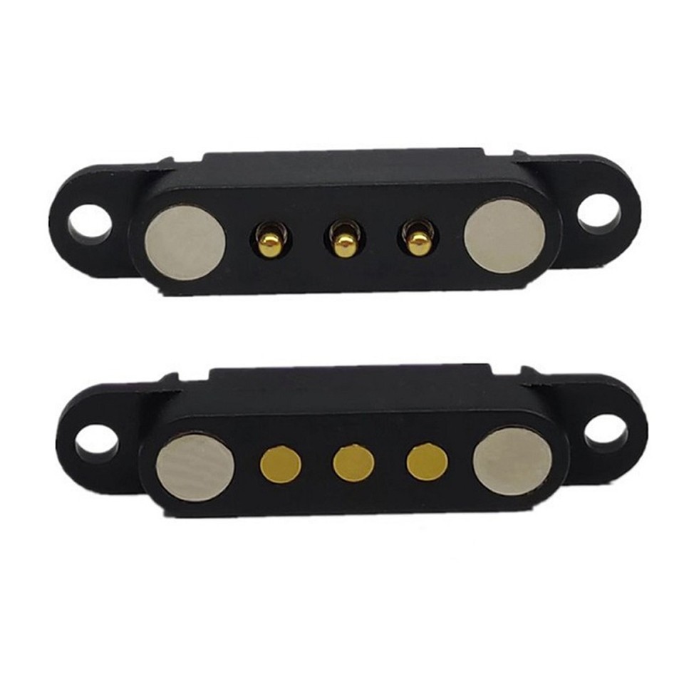 2X(5 Paar Magnetischer Pogo-Pin-Stecker, 3-Poliger Pogopin-Stecker ...