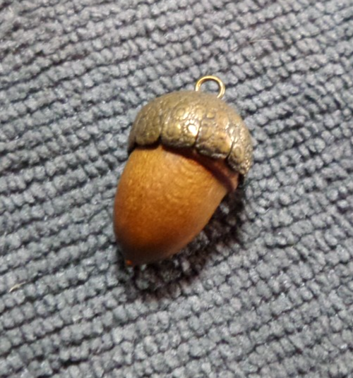 Vintage Antique Metal & Wood Button ACORN | eBay