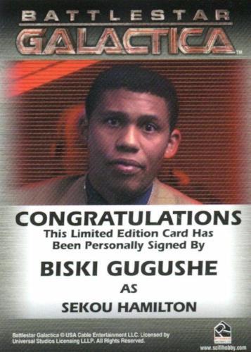 Battlestar Galactica Season One Biski Gugushe Autograph Card | eBay
