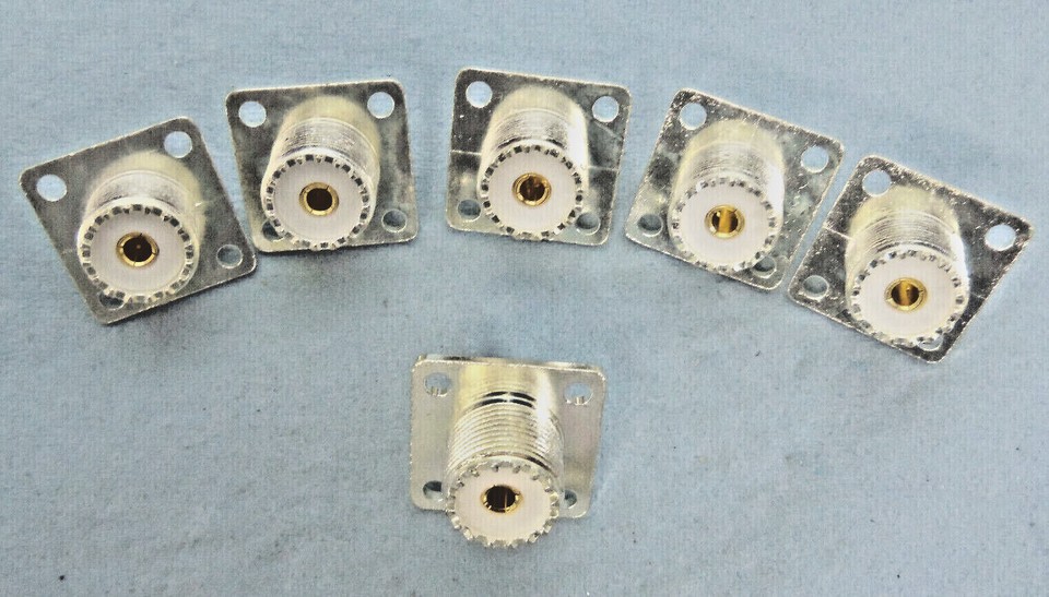 SO-239 / UHF Female , STG, 4 Hole Chassis / Panel Moint, Quality Counts ...