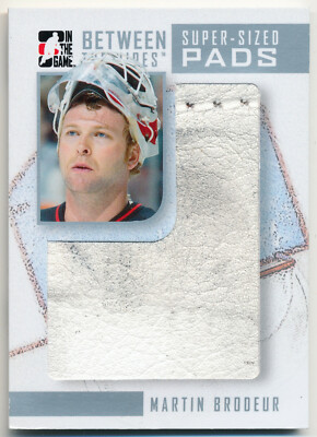 2008-09 ITG Between The Pipes MARTIN BRODEUR Super Sized Pads Rare Game ...