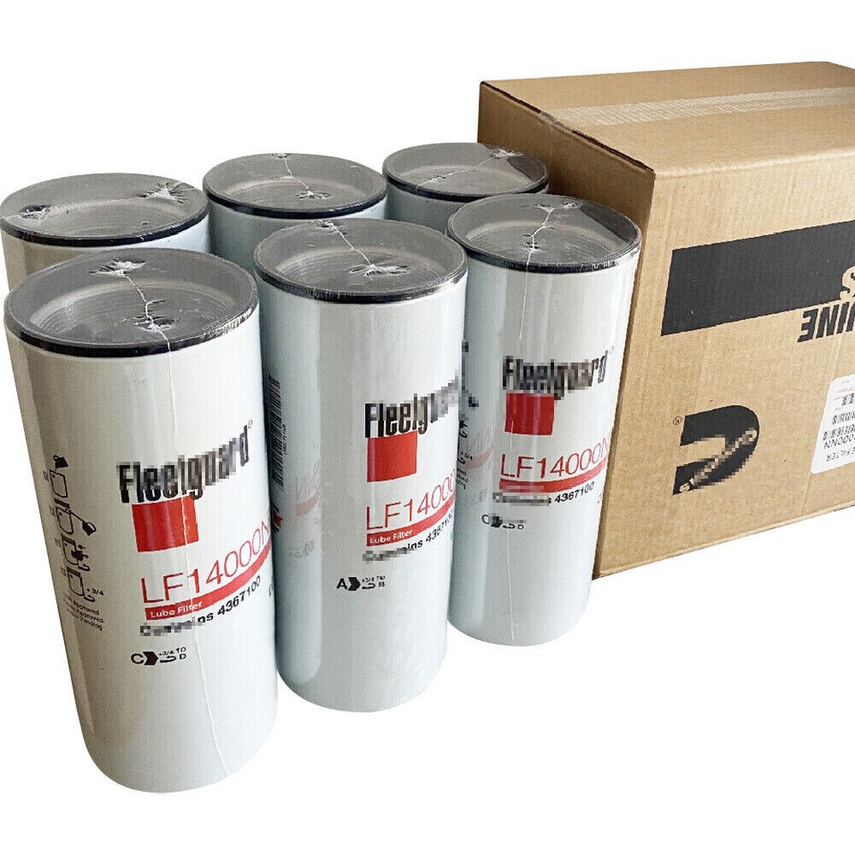 6 Pack Fleetguard LF14000NN Oil Filter For Cummins ISX 4367100 Free ...