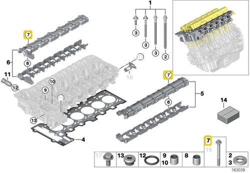 BMW OEM Torx Bolt for N54 N55 S55 N51 N52 N53 M7X70 11127535024 | eBay