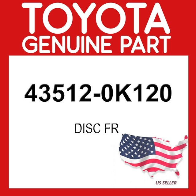 43512-0k120 Toyota Disc Front 435120K120 Genuine OEM Part for sale ...
