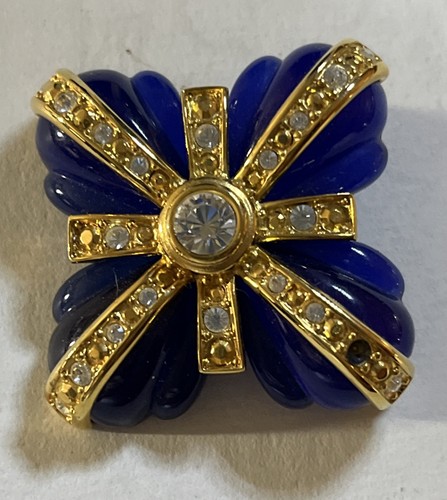 Vintage Joan Rivers Interchangeable Gold Tone & Rhinestone Maltese ...