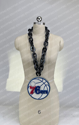 New NBA Philadelphia 76ers Gameday Tailgate Black Fan Chain Fanchain | eBay