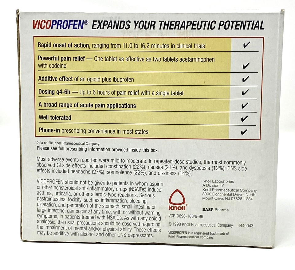 Vintage Rare Vicodin Vicoprofen hydrocodone desk clock - Tested And ...