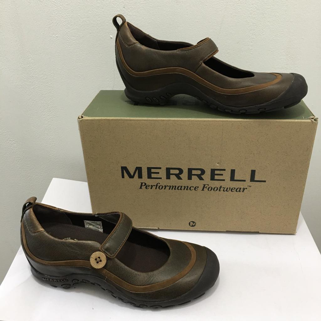NEW Merrell Plaza Emme Brown Ortholite Comfort Qform Womens Mary Jane ...