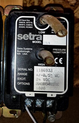 Setra 264 1185633 - Pressure Transducer: +/-0.5 inwc | eBay