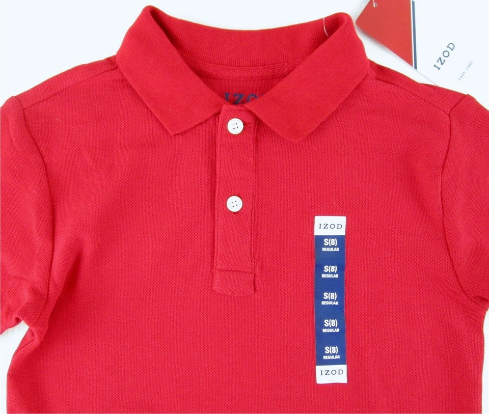 NWT Izod Boy's SS Red Polo Shirt, S (8) 887346473879| eBay