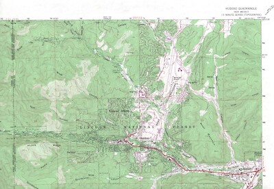 Ruidoso Quadrangle New Mexico 1982 USGS Topo Map 7.5 Minute Topographic ...