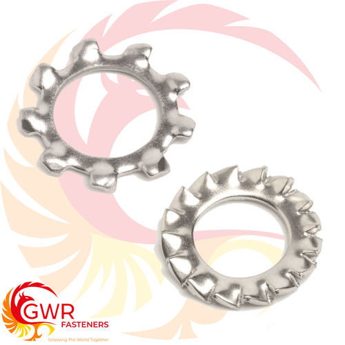 SHAKEPROOF LOCK WASHERS EXTERNAL TOOTHED SERRATED TOOTH A2 STAINLESS ...