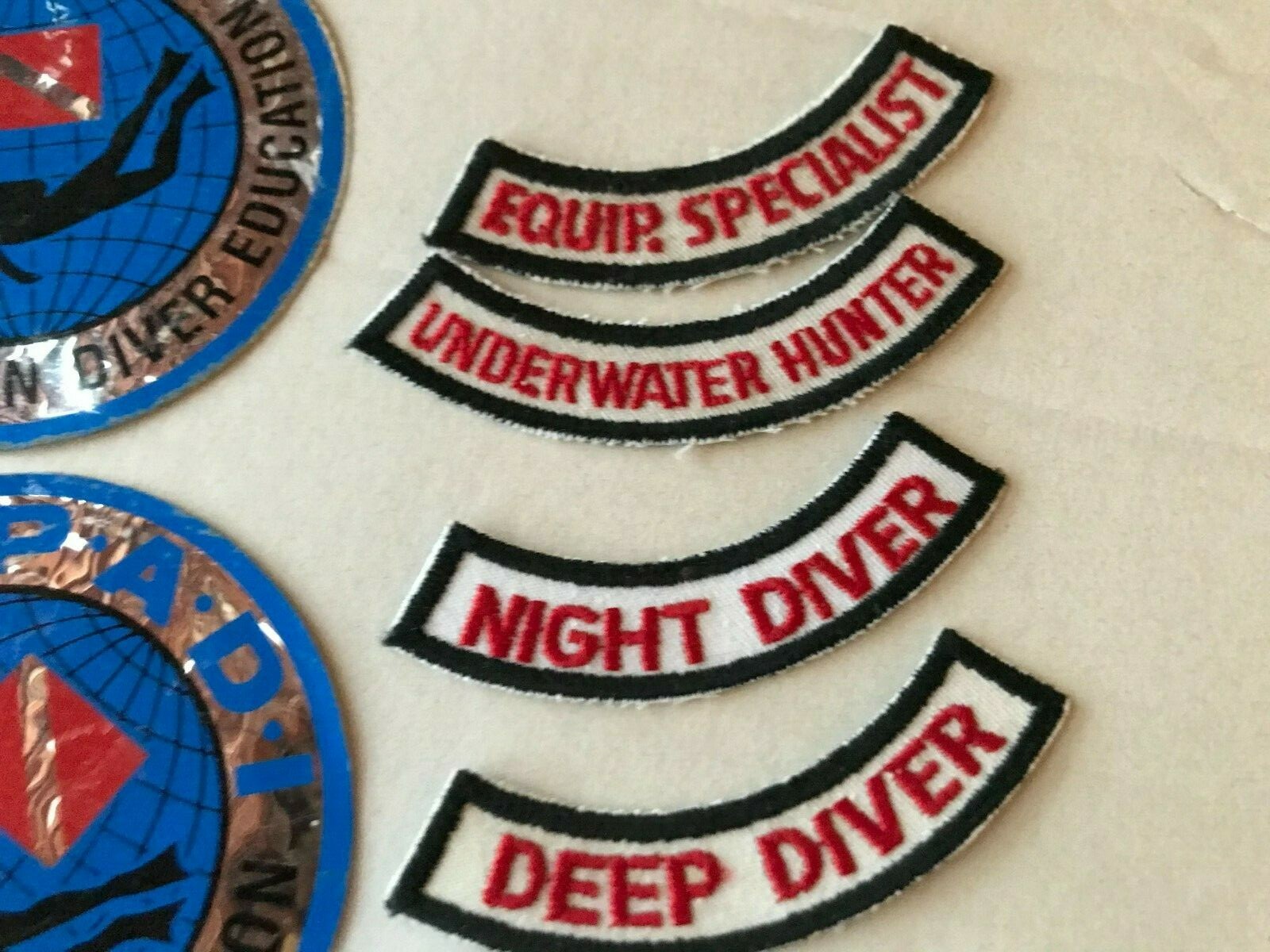 Vintage Set PADI DIVER EMBLEM PATCHES STICKERS Set 6 | eBay