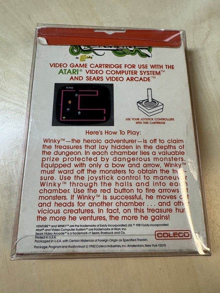VENTURE Atari 2600 Game Complete in Box CIB - Nice Label! | eBay