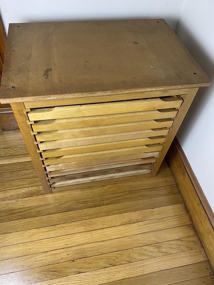 Antique Thompson Printer’s Cabinet, 10 Drawers. 8 Original, 1 Hamilton ...