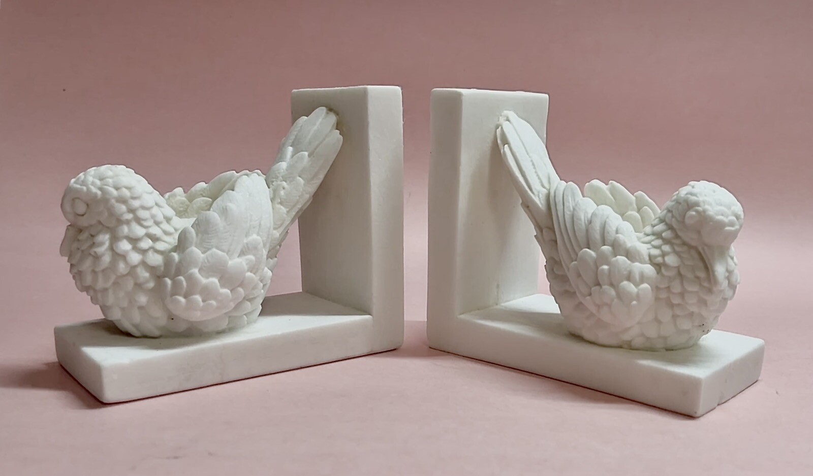 A. Santini Carved Alabaster White Dove Bookend Set Made in Italy | eBay