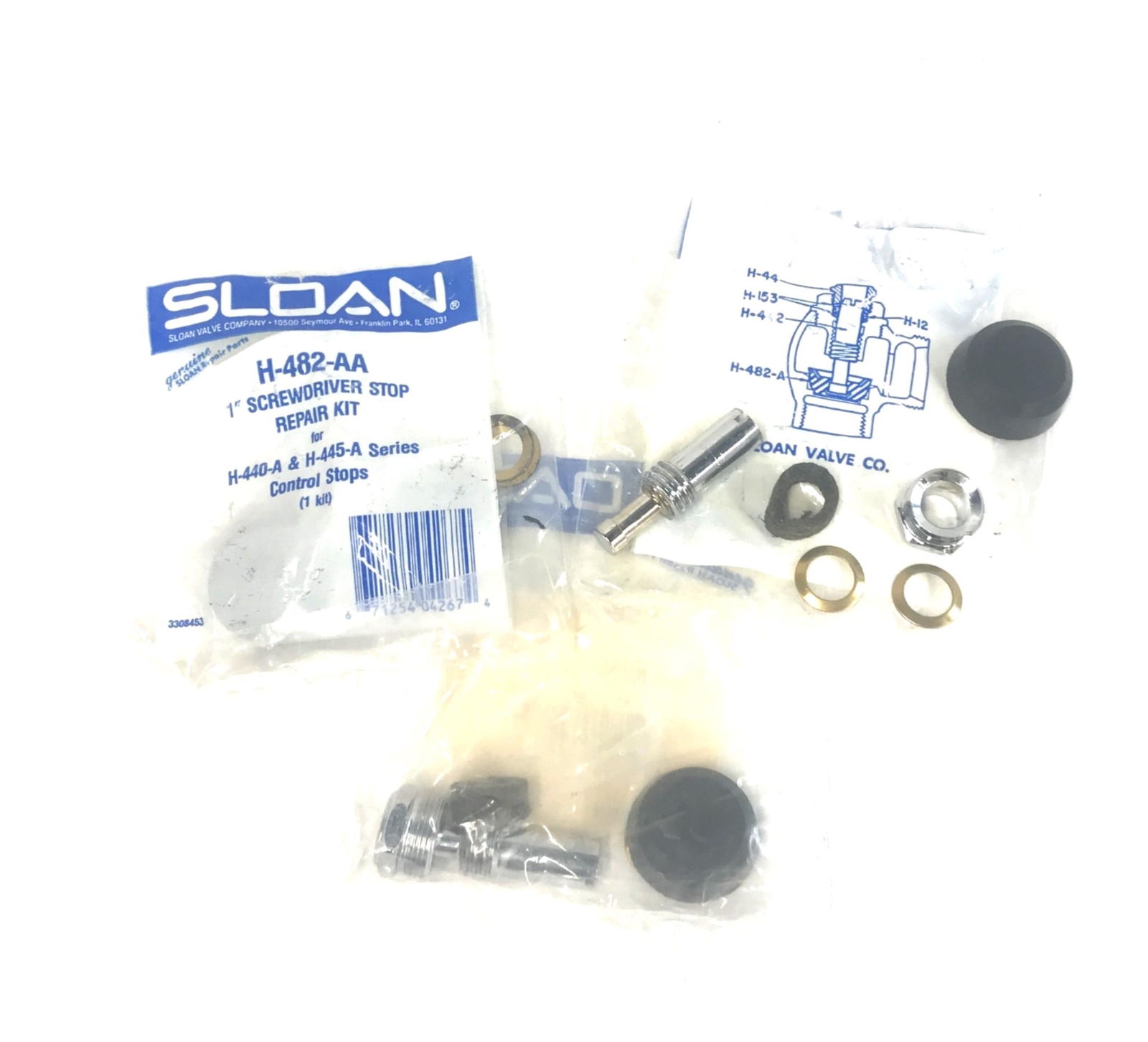 Sloan Screwdriver Stop Repair Kit H482AA (3308453) [Lot of 3] NOS | eBay