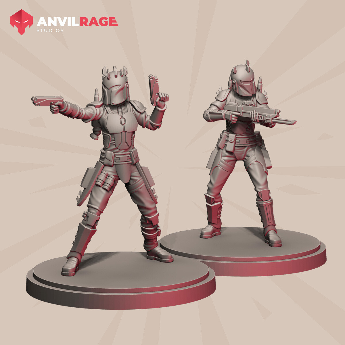 Dark Mercenaries Females | Shatter Scale | Anvilrage Studios | 3D ...