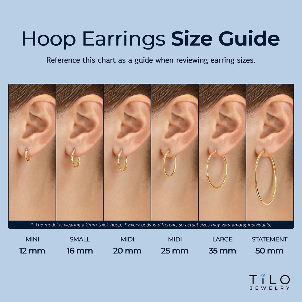 14K Real Solid Yellow Gold Twisted Round Creole Medium Hoops Earrings ...