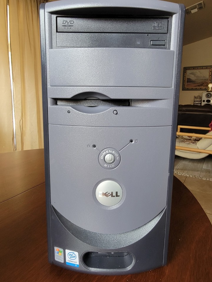 Vintage 2000s Dell Dimension B110 Desktop Celeron 2.53GHz 512Mb No HDD ...