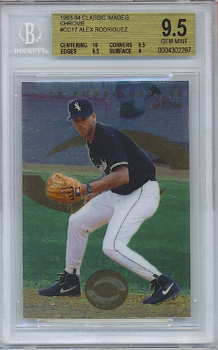 1993-94 CLASSIC IMAGES ALEX RODRIGUEZ BGS 9.5 GEM MINT #CC17 CHROME | eBay