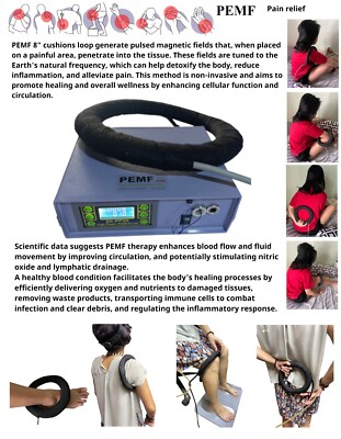PEMF Therapy device Pain Relief 8" coil loop for hypertension arthritis ...