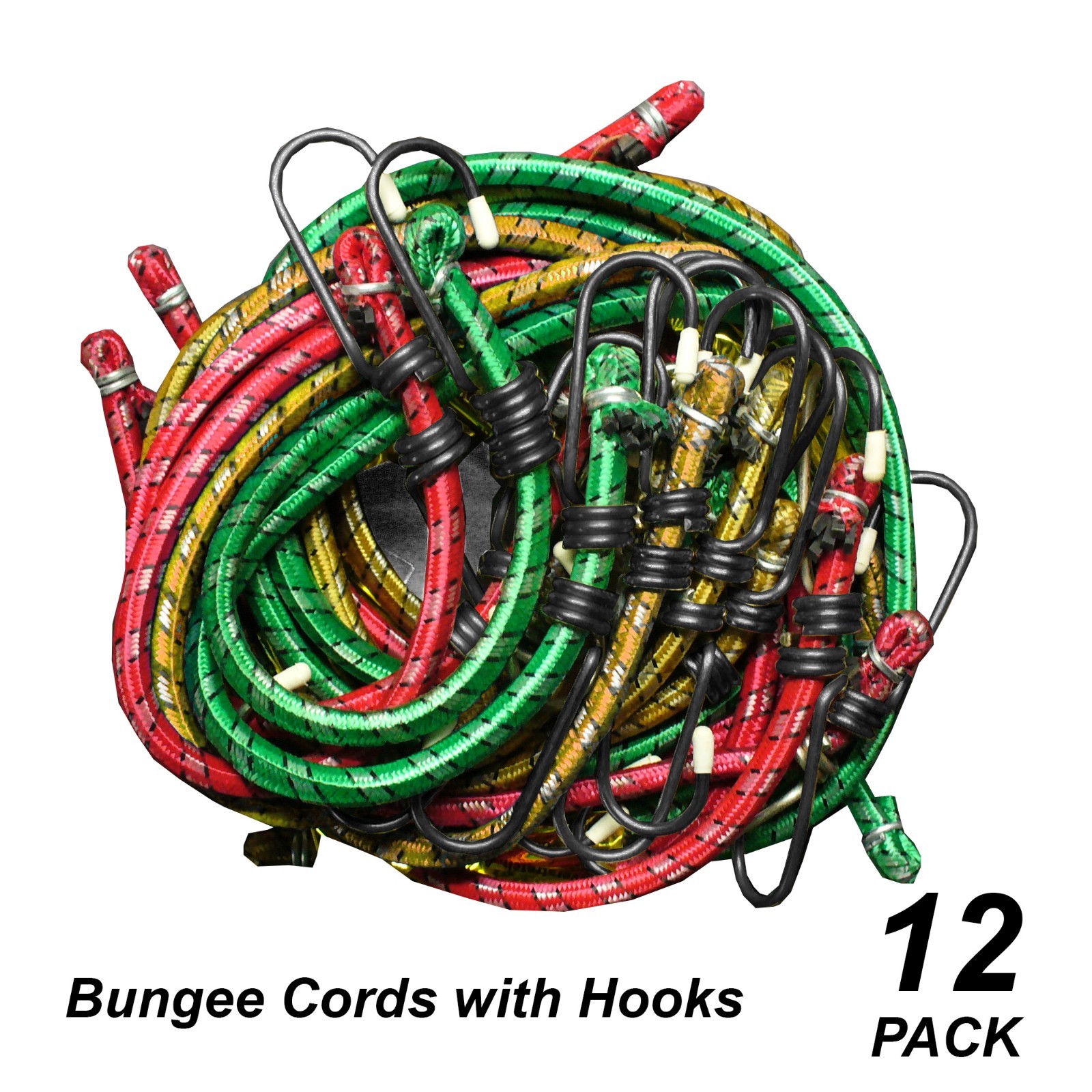 12 x Bungee Cords Octopus Straps Occy Tie Down Straps 30cm, 45cm, 60cm ...