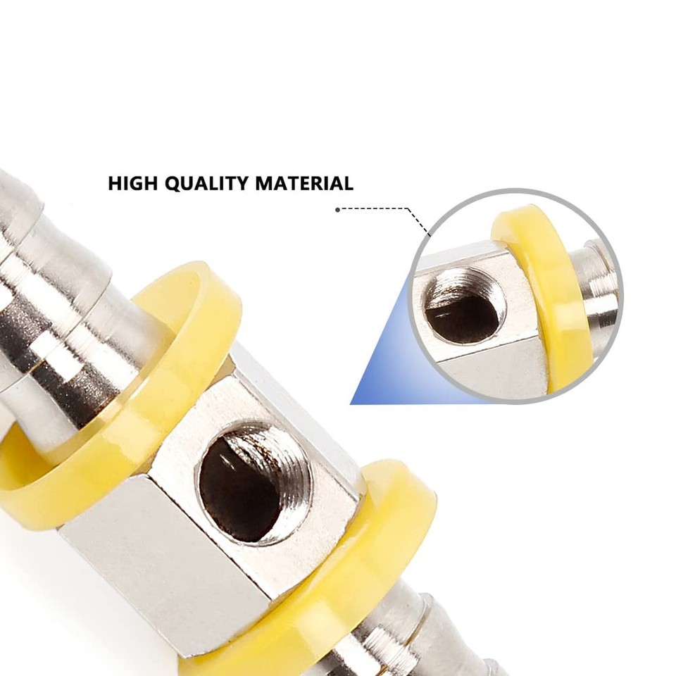 3/8” Fuel Line Fuel Pressure Barbed Push Lock T-Fitting Adapter ...