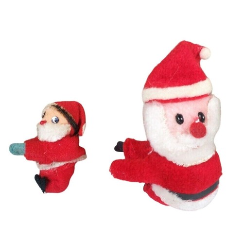 Christmas Santa Claus And Elf Clip On Pencil Hugger Tree Topper ...