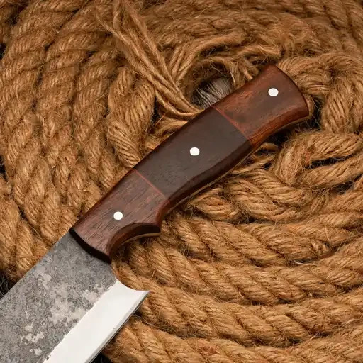Handmade 13" Hatchet Machete Knife Carbon Steel Blade Rosewood Handle ...