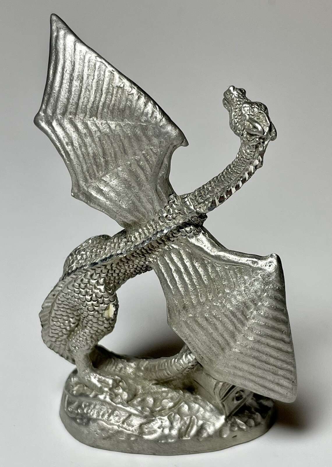 Jaycraft Pewter Dragon Figurine with Colorful Crystal Horde 2 7/8” 1994 ...