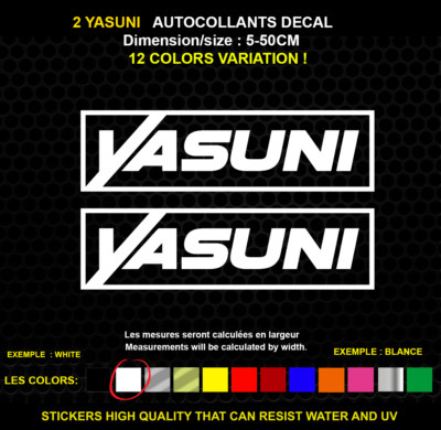 2 YASUNI sticker Genuine decal sticker WATERPROOF STICKERS | eBay