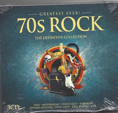 V.A. Greatest Ever 70s Rock 3 Cd's Motorhead, Kiss, Uriah Heep New And ...