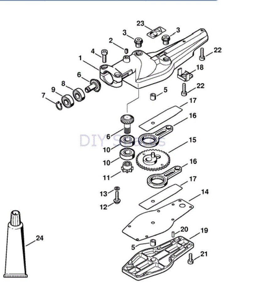 OEM STIHL Hedge Gear Box Repair Kit HL90 HL95 HL100 Rod Bearing Gasket ...